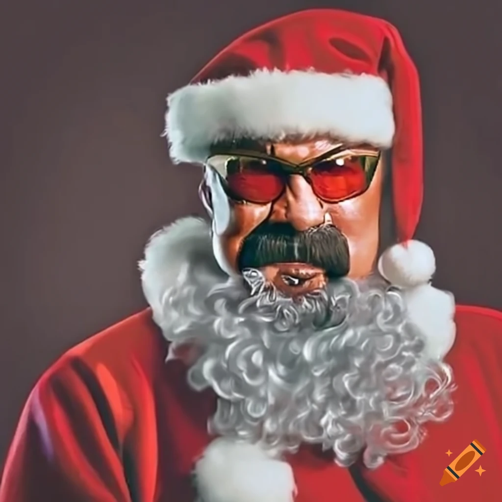 Steven seagal dressed as santa claus