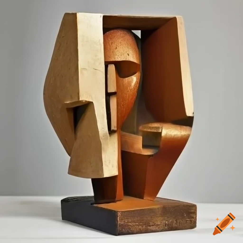 Cubist sculpture of ancient gods on Craiyon