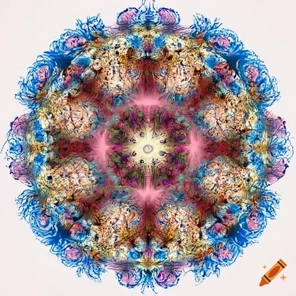 Abstract representation of magic in haeckel style on Craiyon