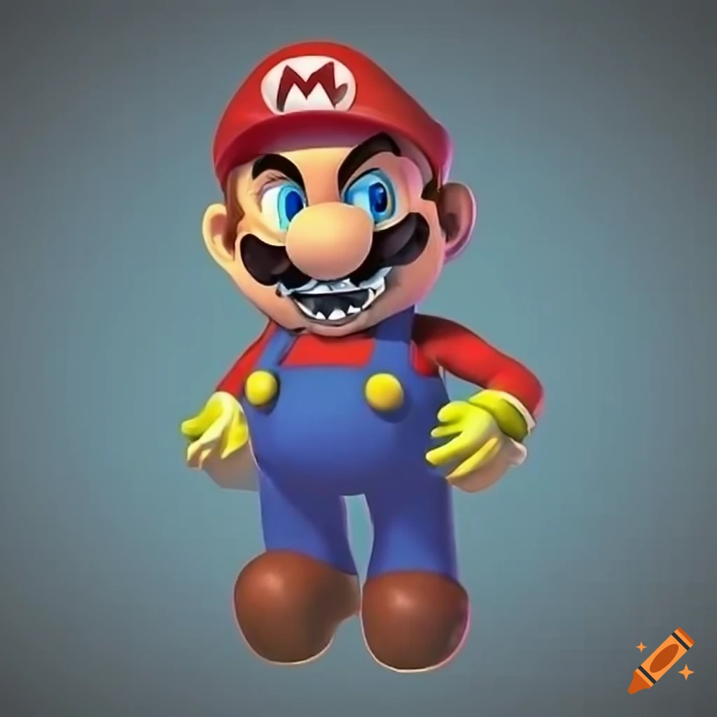 Illustration of winged mario character on Craiyon