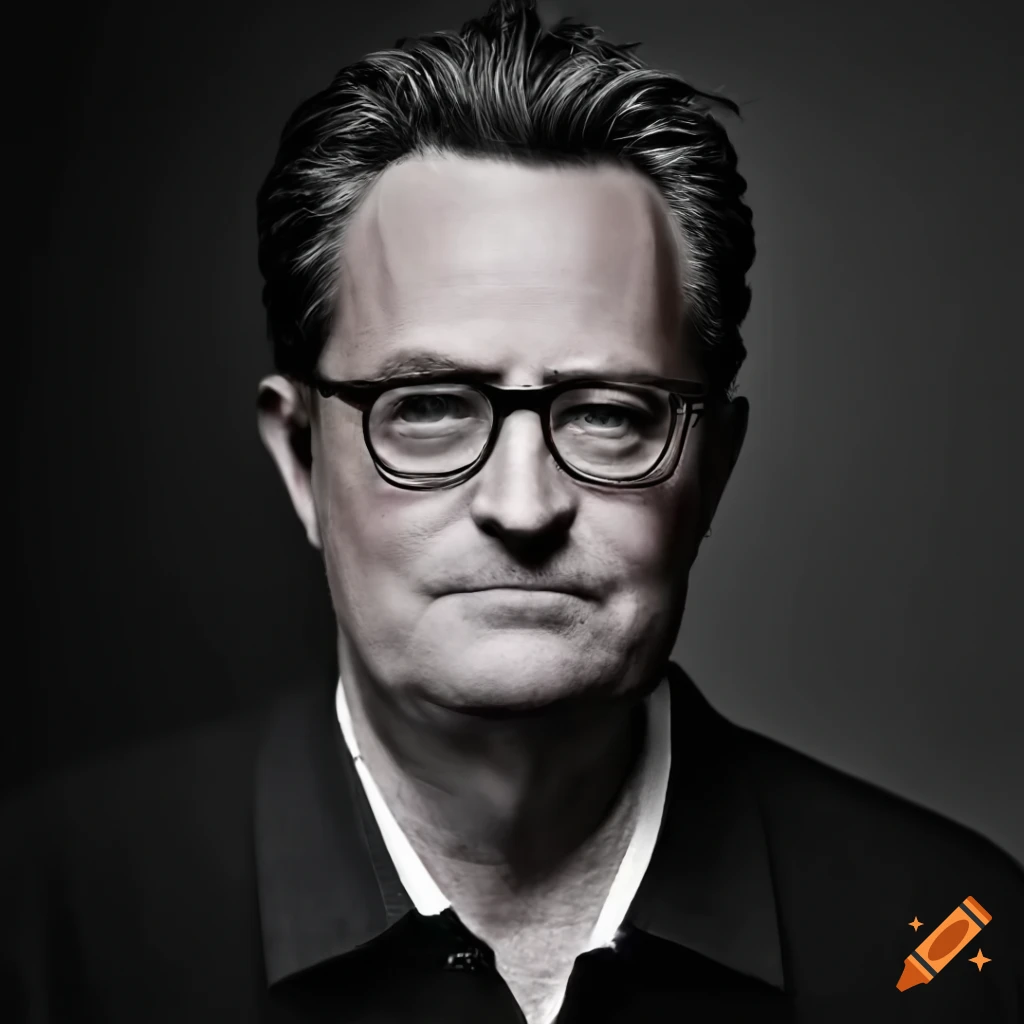 Detailed realistic portrait of matthew perry on Craiyon
