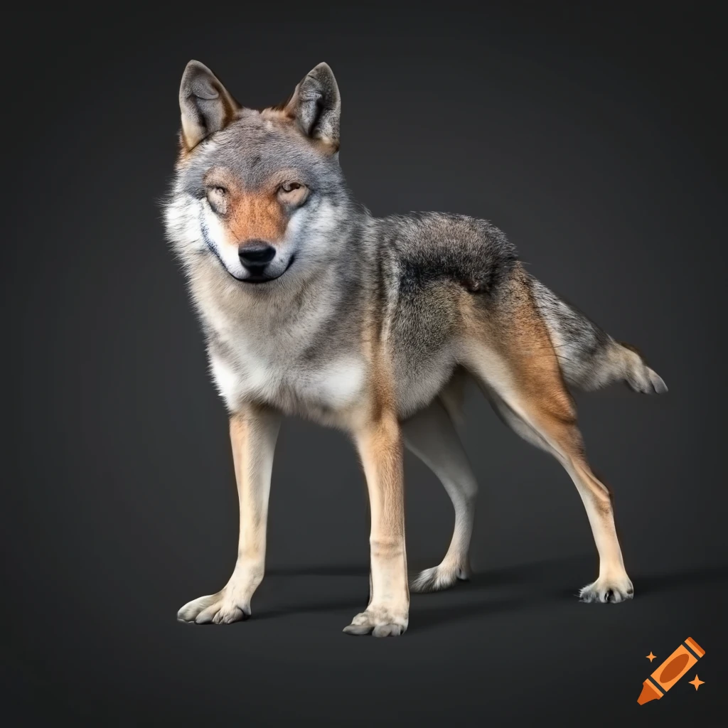 Virtual wolf companions on Craiyon