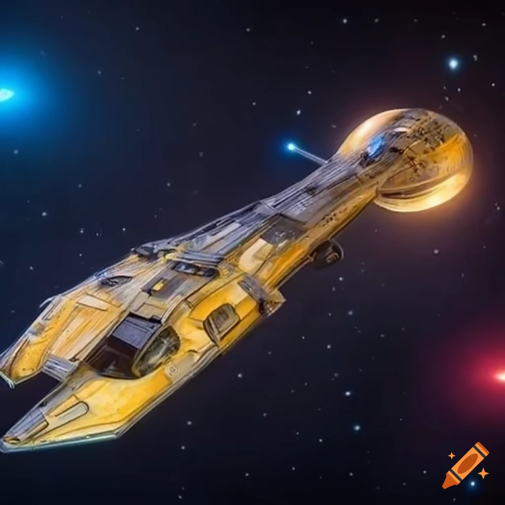 Starship designed with bumble bee inspiration on Craiyon