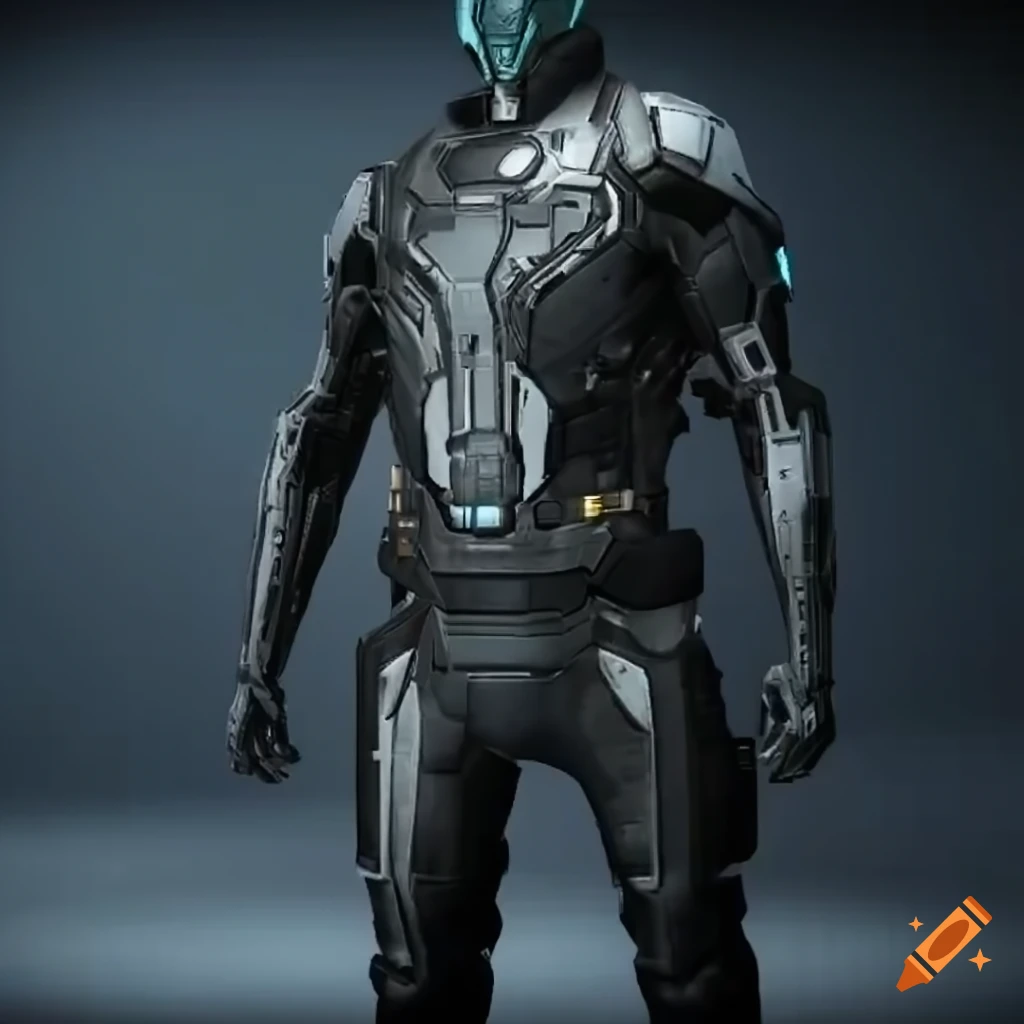 Character in futuristic armor from star citizen