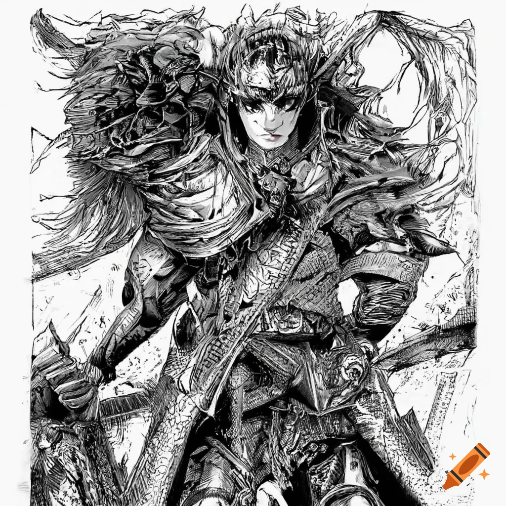 Manga style illustration of a spanish conqueror