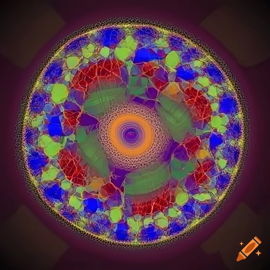 Fractal flower biblical angel rainbow on Craiyon