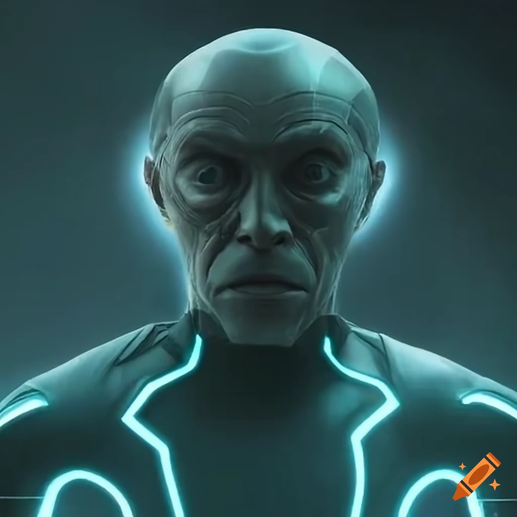 Tron and cthulhu mash-up artwork