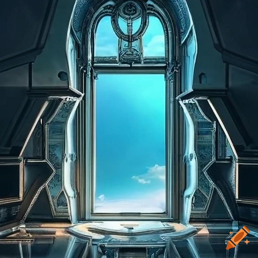 Futuristic spaceship inspired glass window