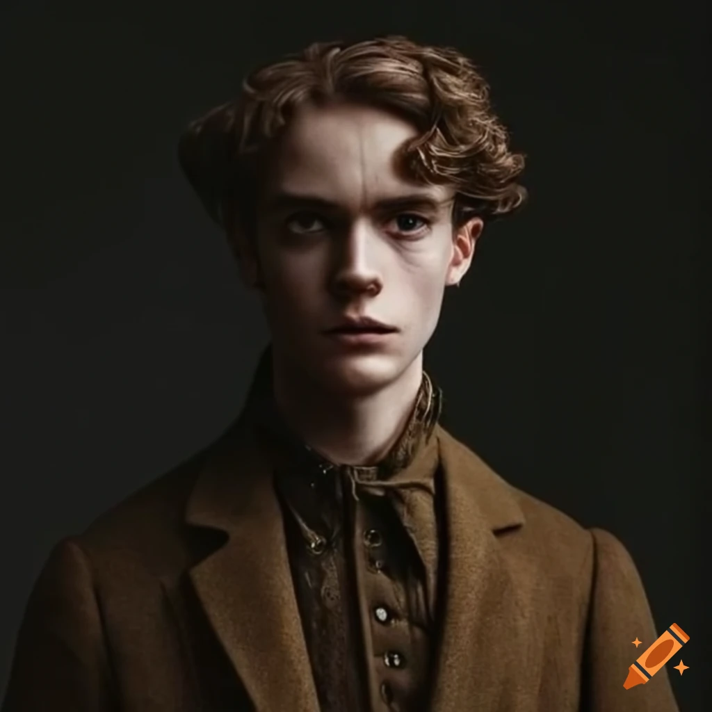 Stylish man wearing tweed in dark academia style on Craiyon