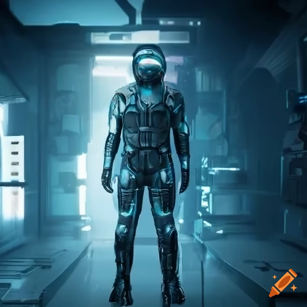 High-tech human in a laboratory on Craiyon