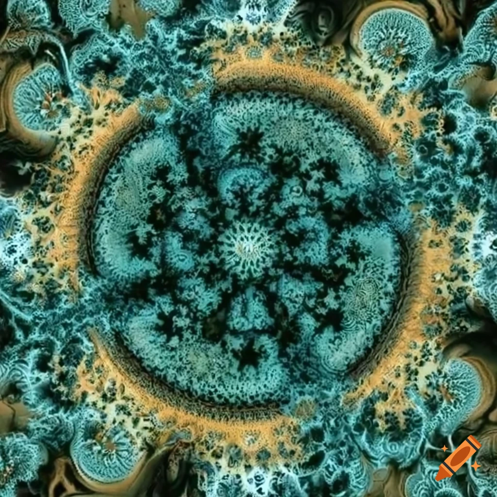Abstract fractal art in haeckel style on Craiyon