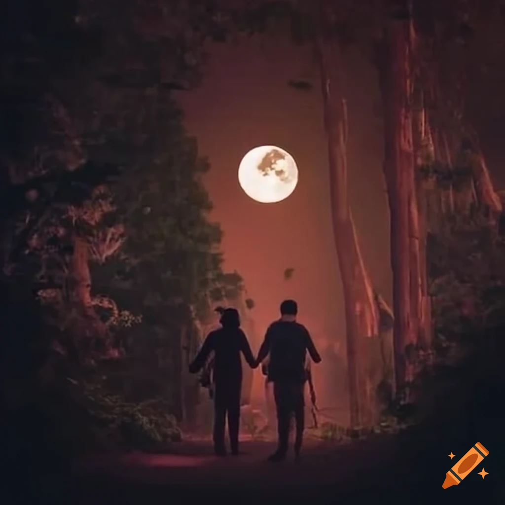 Scenes With People Looking At The Moon