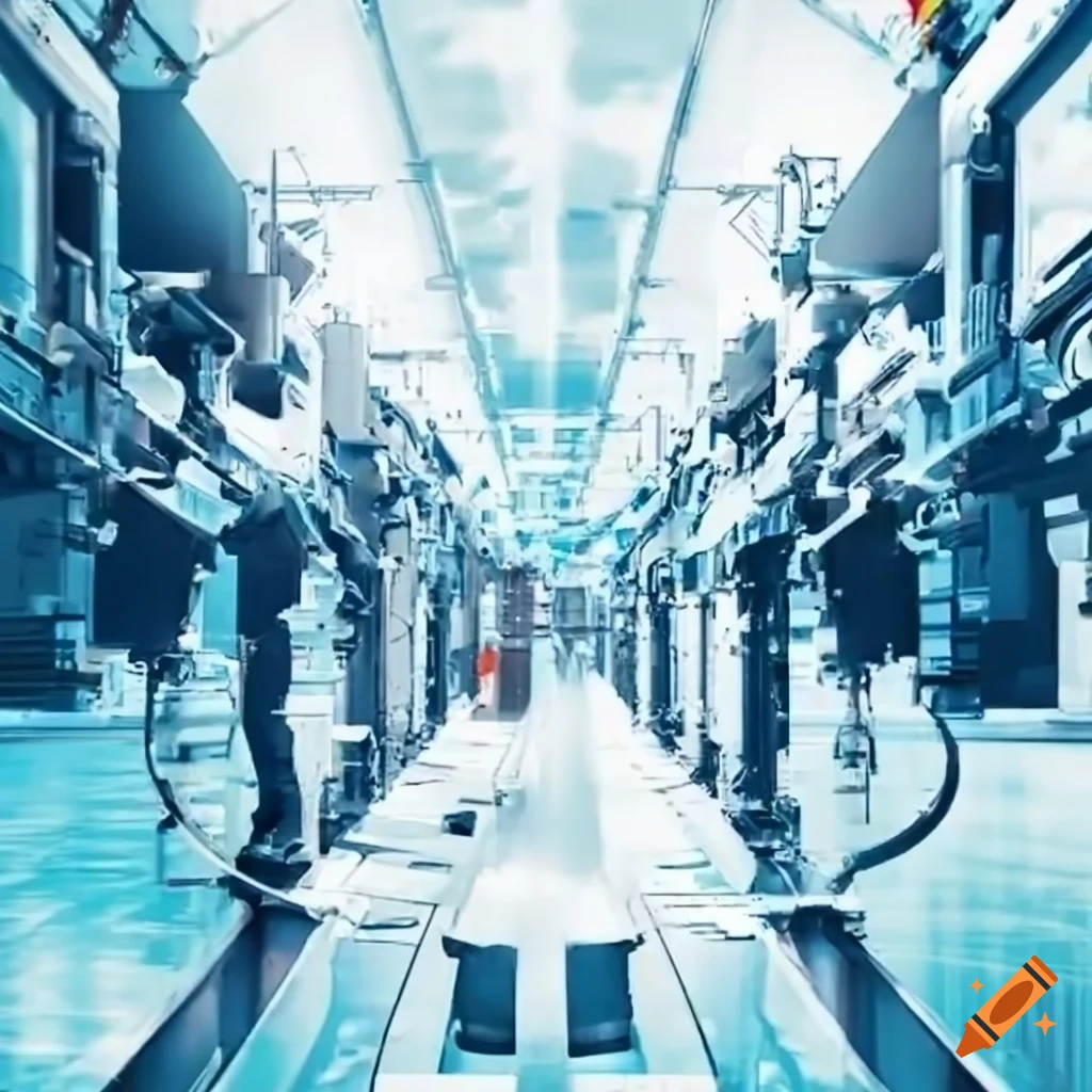 Illustration of just-in-time manufacturing concept on Craiyon