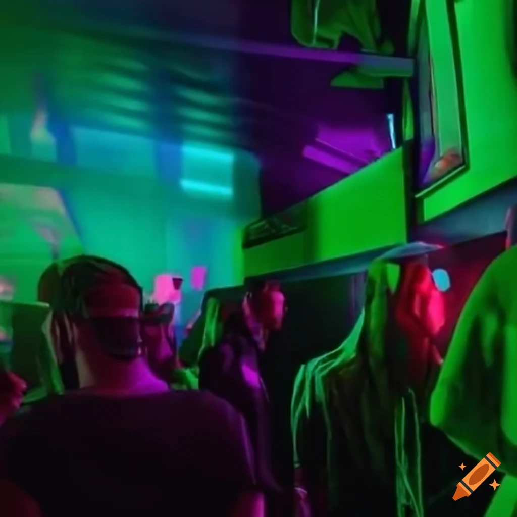 Immersive multiplayer gaming with a 90s rave culture theme on Craiyon