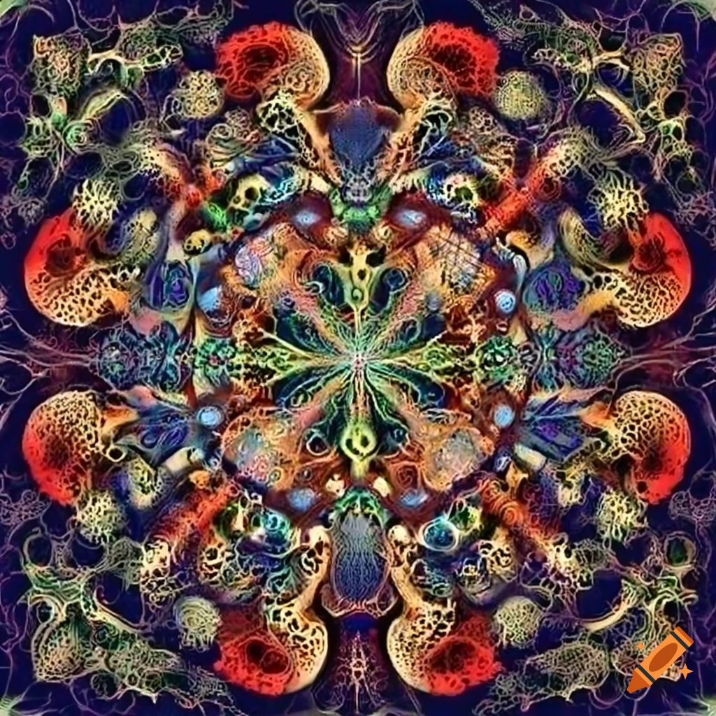 Mathematical representation of magic in haeckel style on Craiyon