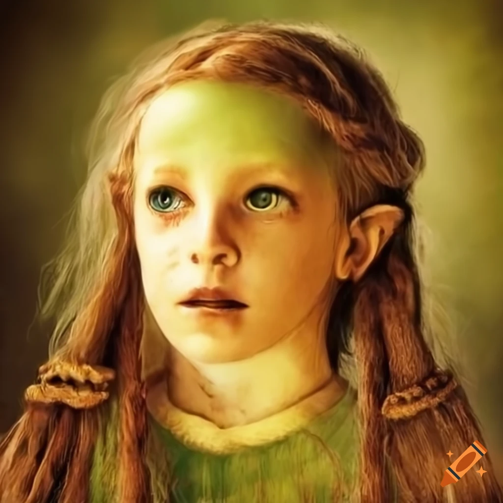 Artwork depicting the green children of woolpit