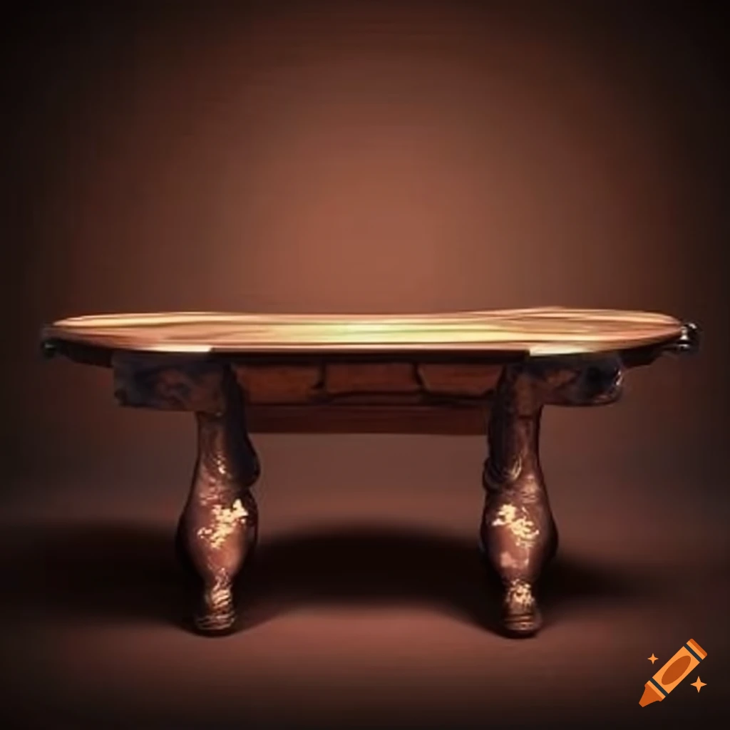 Side-view of a poker table in a saloon on Craiyon