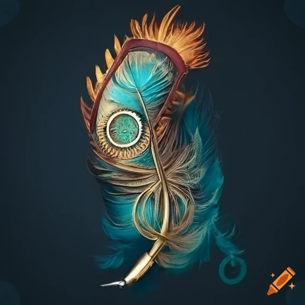 Steampunk feather petrol artwork on Craiyon