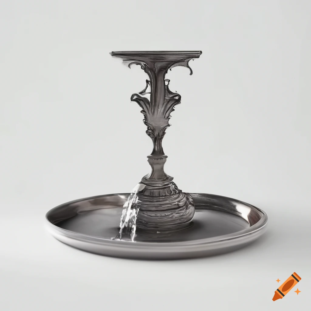 Silver fountain plate