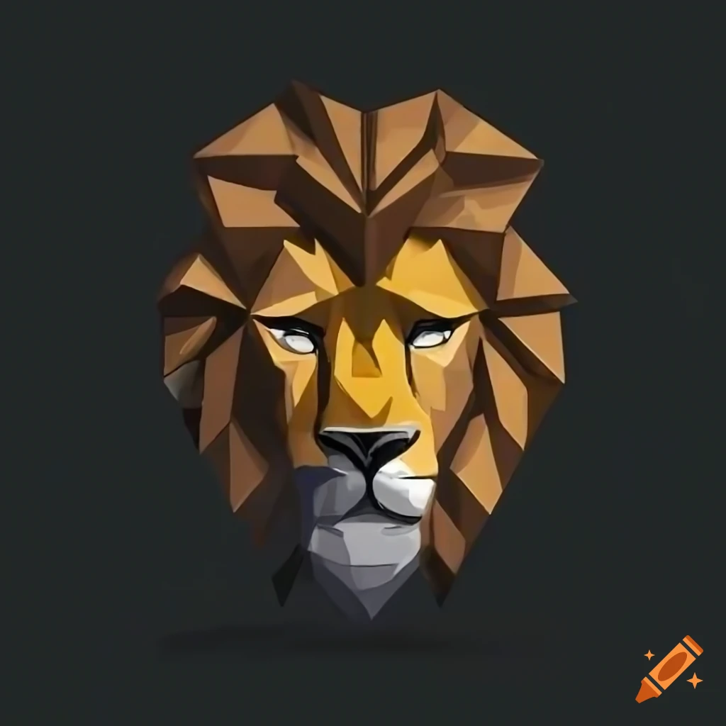 Inverse color lion logo in 4k resolution on Craiyon