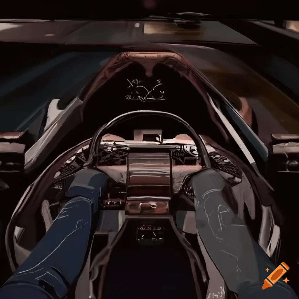 Concept art of an f1 car cockpit