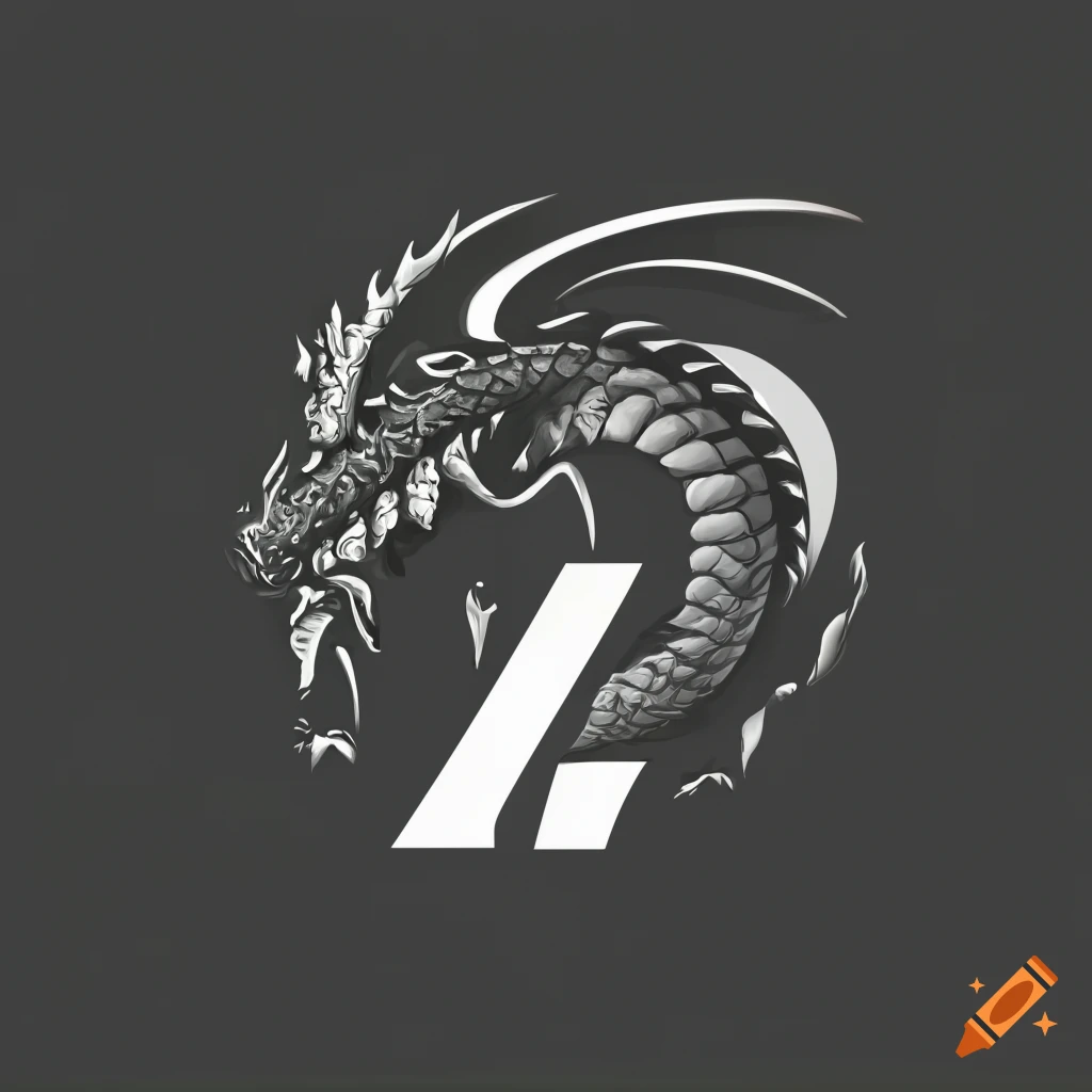 Logo design with a dragon protecting the letter z