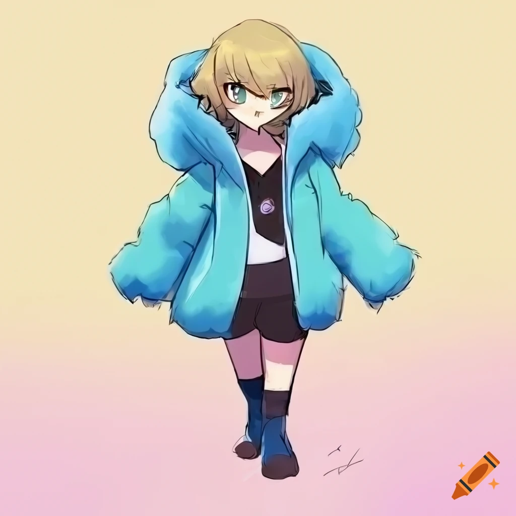 Artwork of a strong ice type gym leader from pokemon on Craiyon
