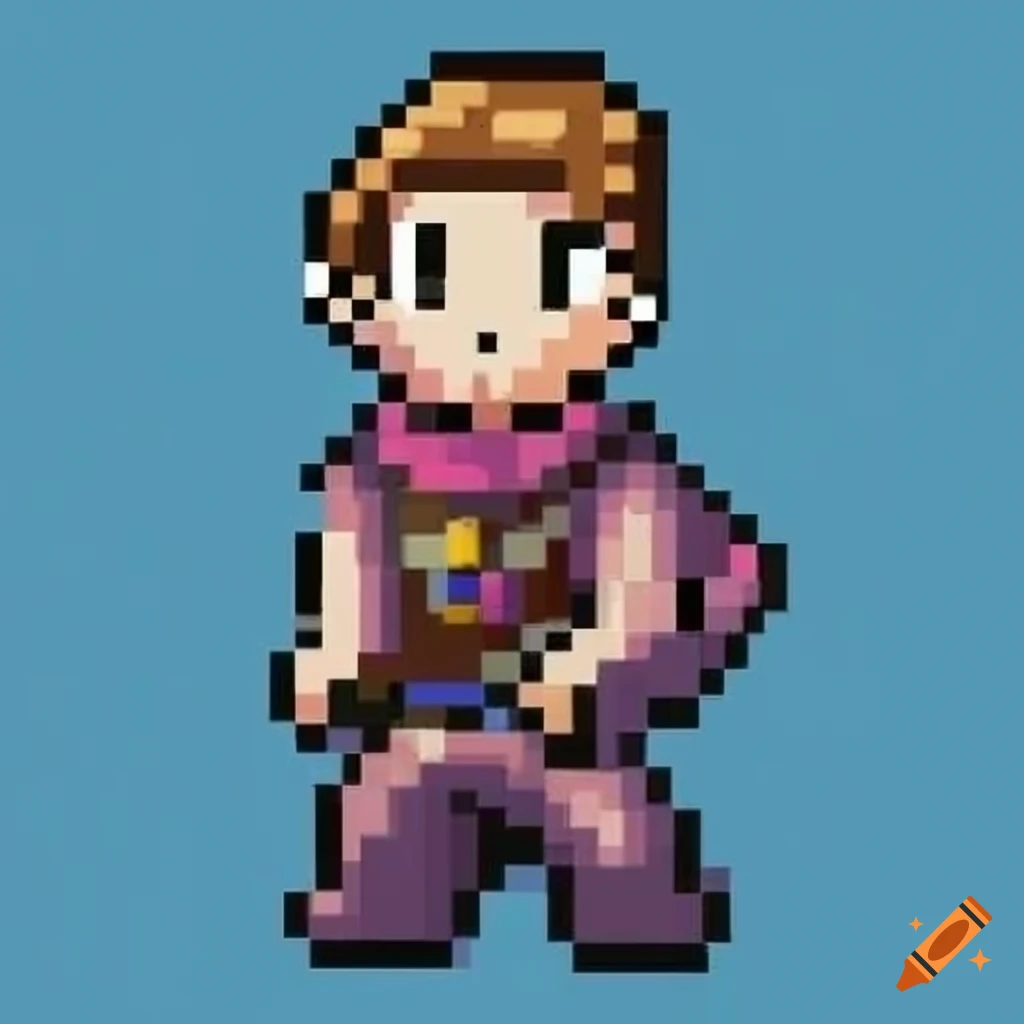 16 bit snes pixel art of andariel from diablo in front-facing idle pose ...