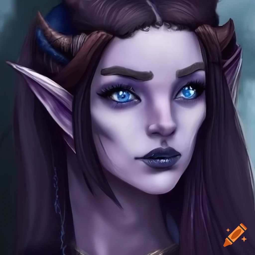 Digital art of a mesmerizing tiefling