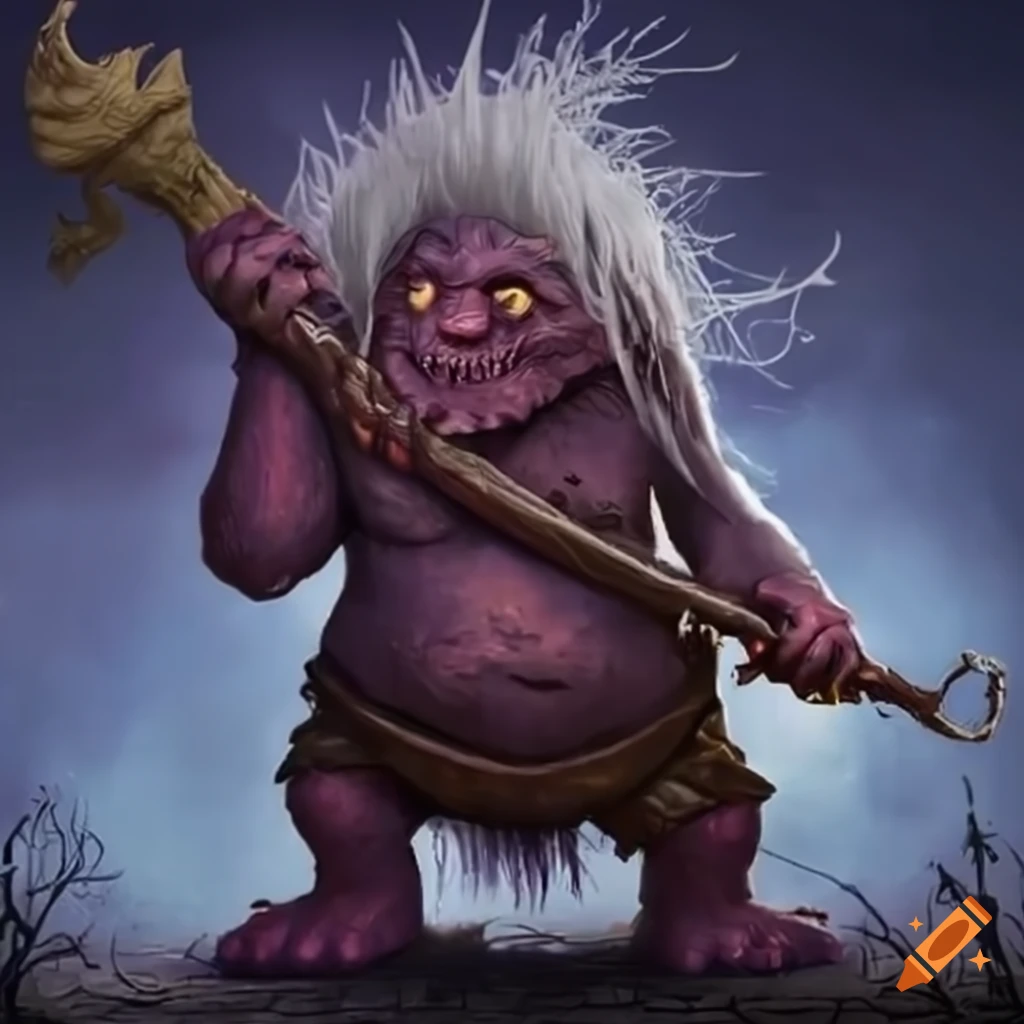 Image of a troll holding a lantern