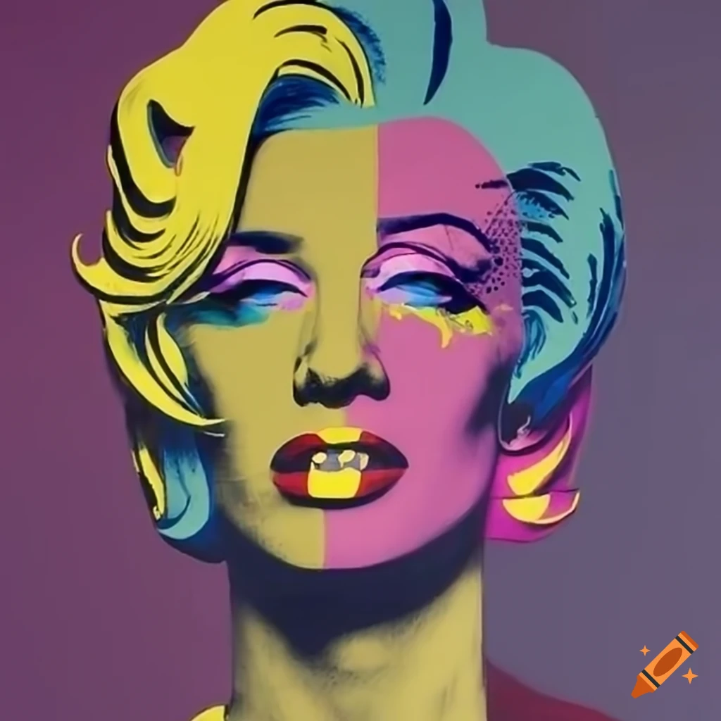 Abstract art inspired by andy warhol and roy lichtenstein on Craiyon