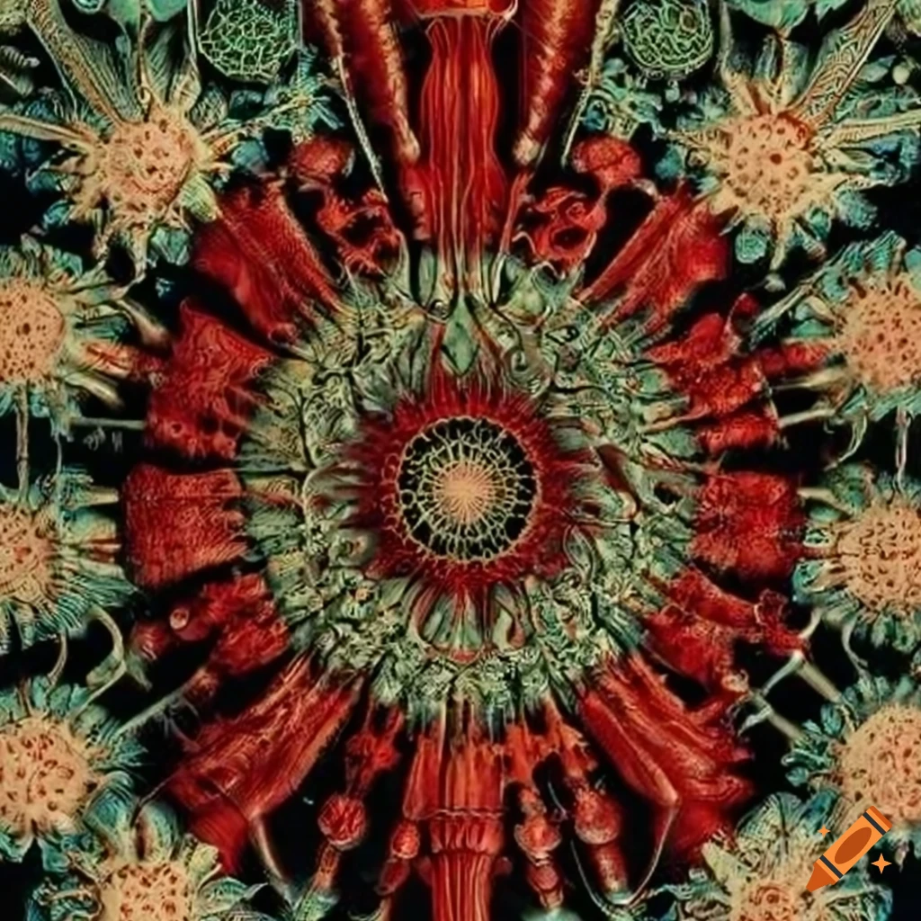 Three-dimensional representation of the present moment in Ernst Haeckel ...