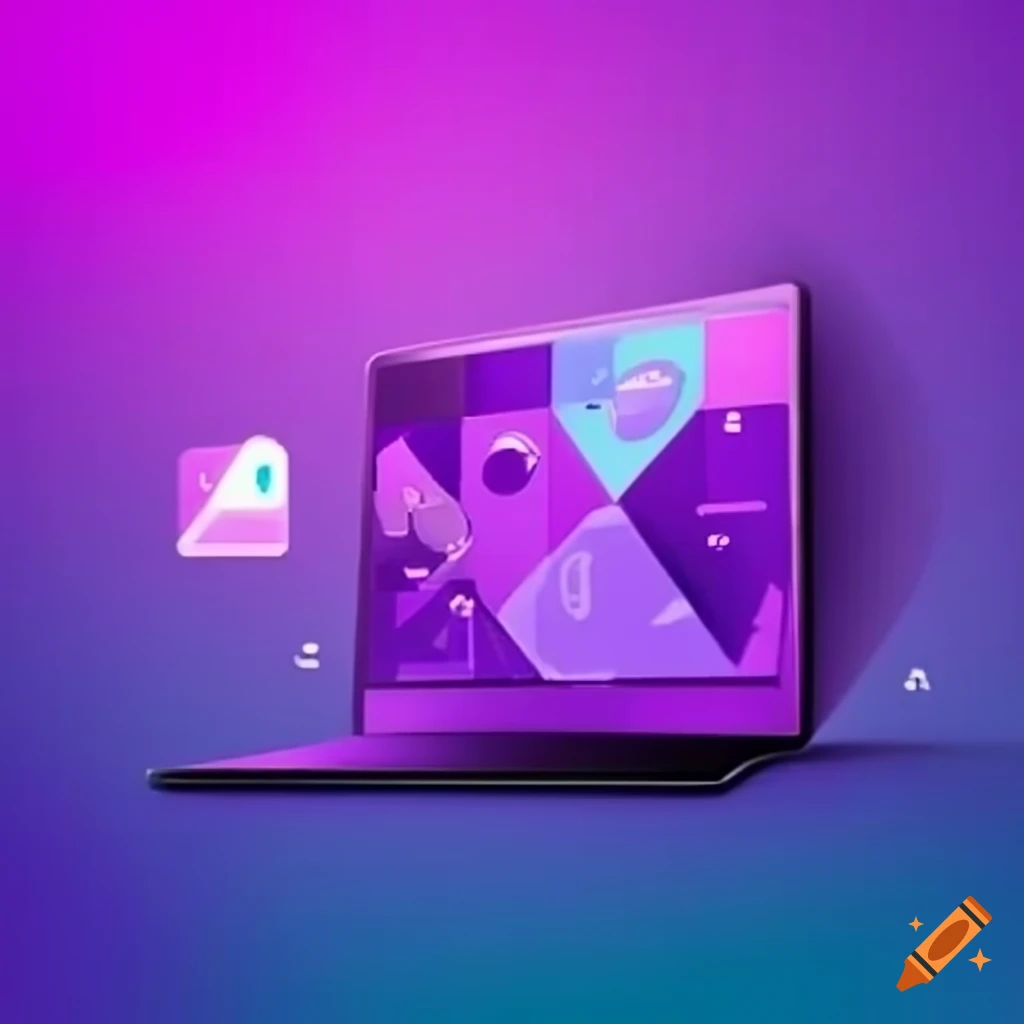 Digital marketing in a violet theme