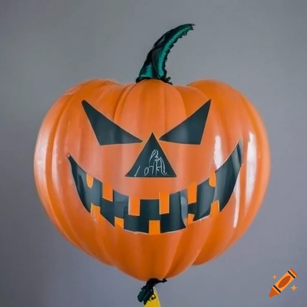 Festive pumpkin-shaped halloween balloons
