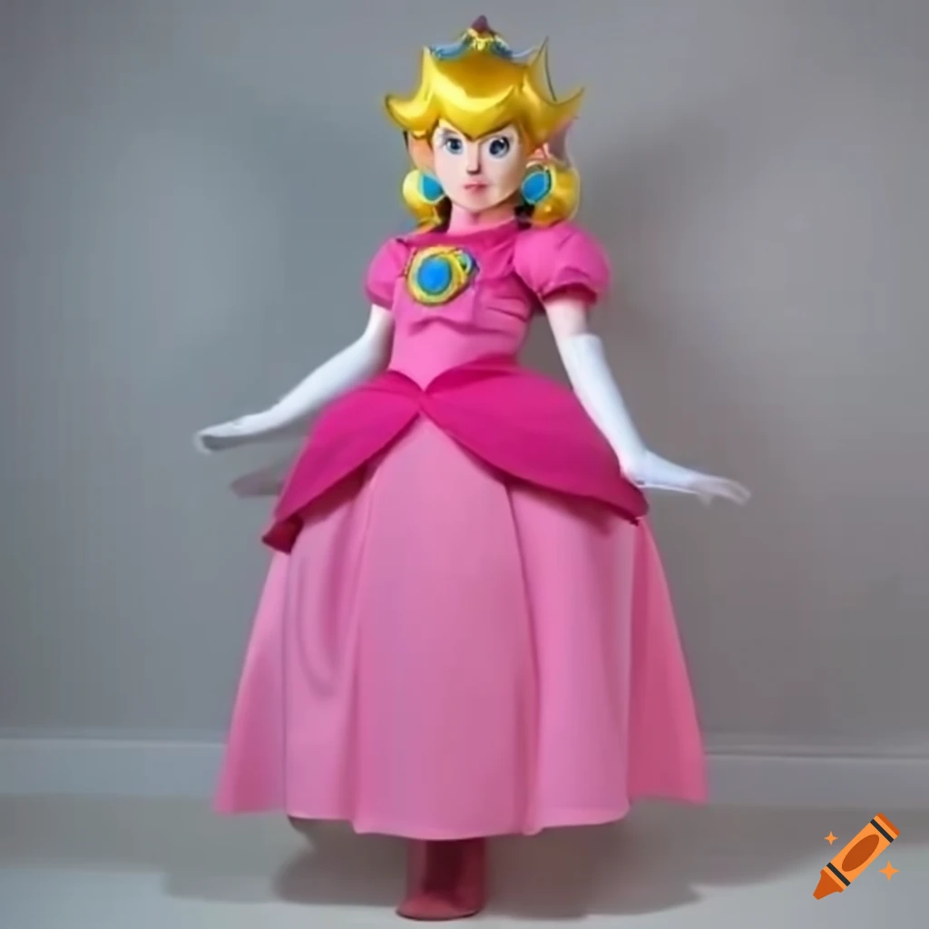 Cosplay of Princess Peach and Link swapping costumes on Craiyon