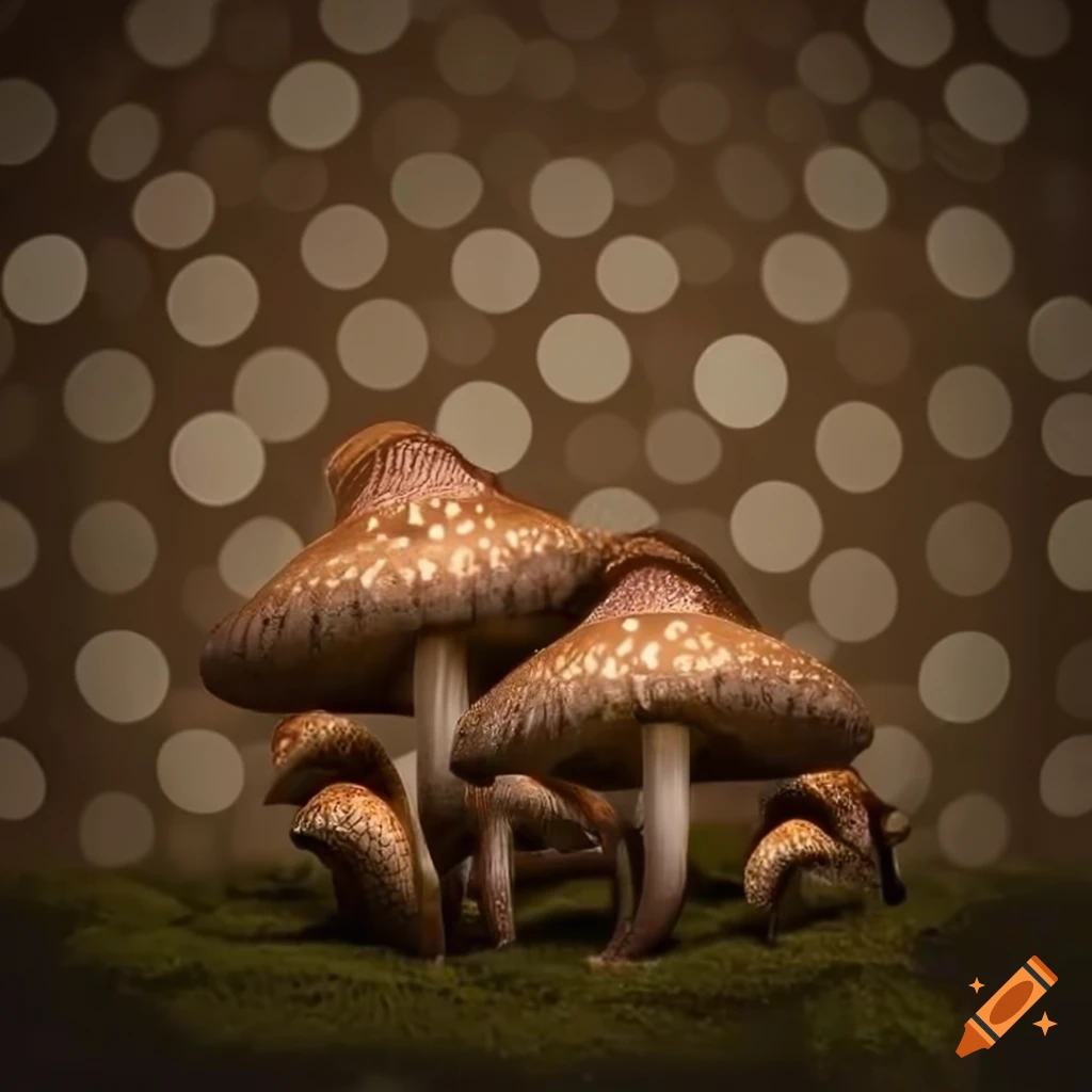 Brown mossy mushrooms in a fantasy setting