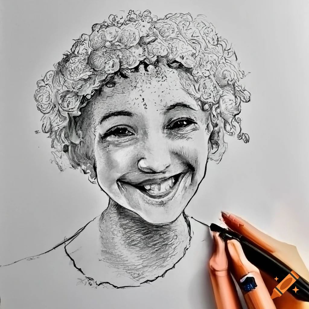 Happy artist with a big smile on Craiyon