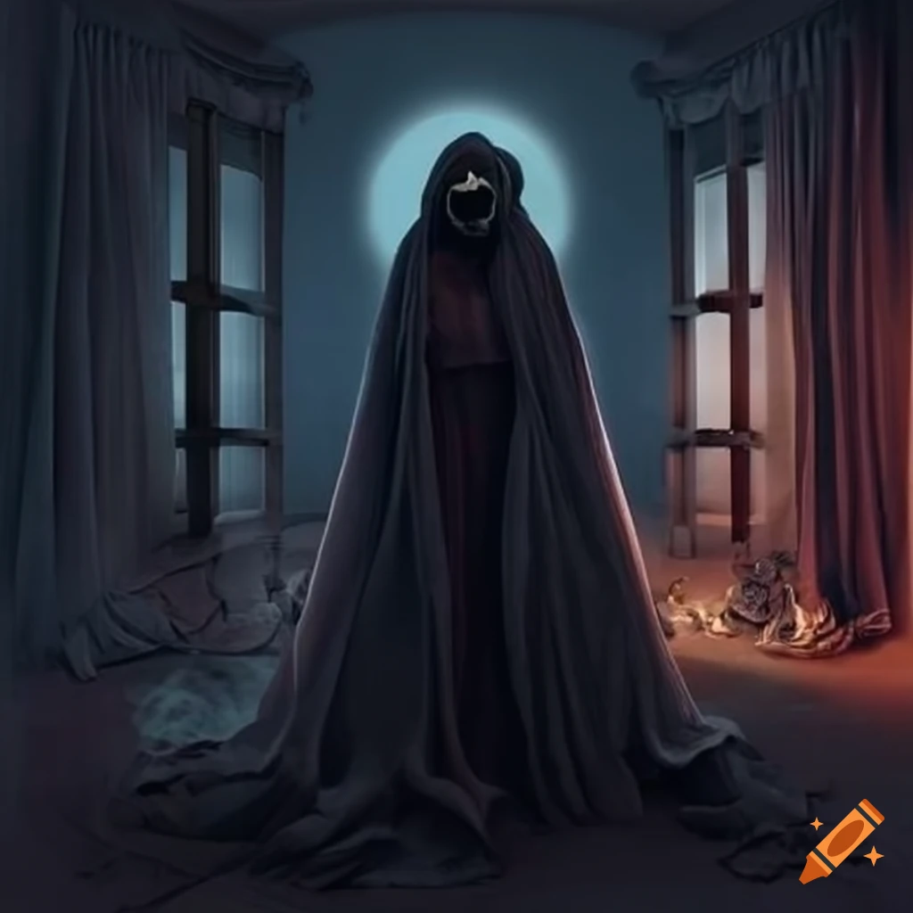 Interior of a spooky and mysterious room on Craiyon