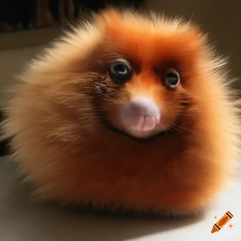 Funny image of a fluffy creature on Craiyon