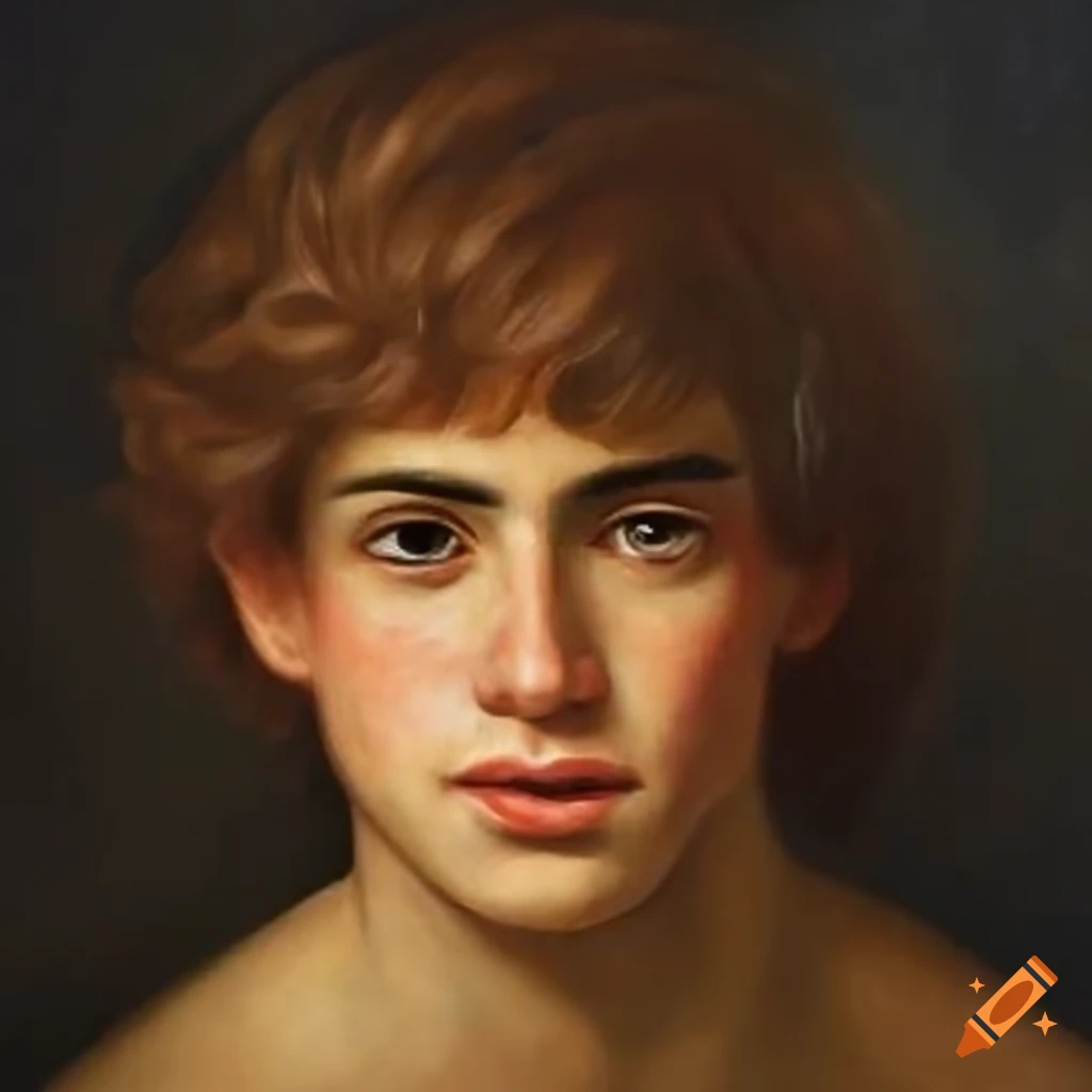 Detailed painting of a confident and powerful male god on Craiyon