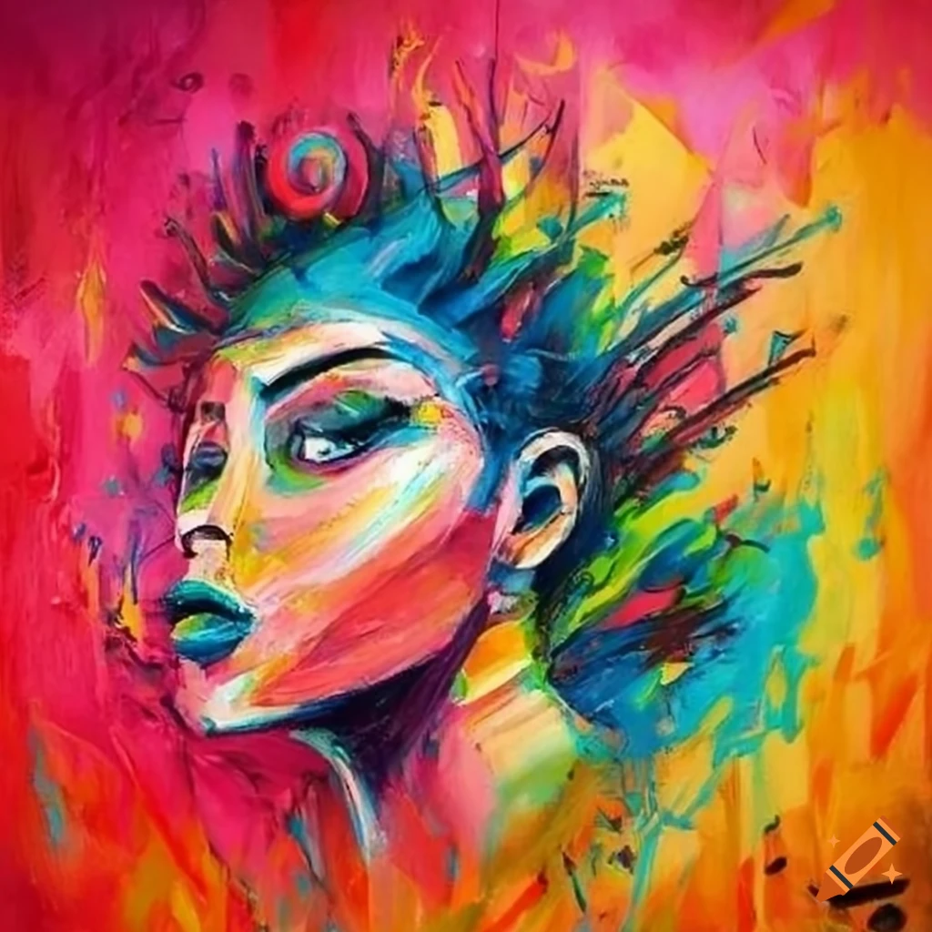 Expressive art piece on Craiyon