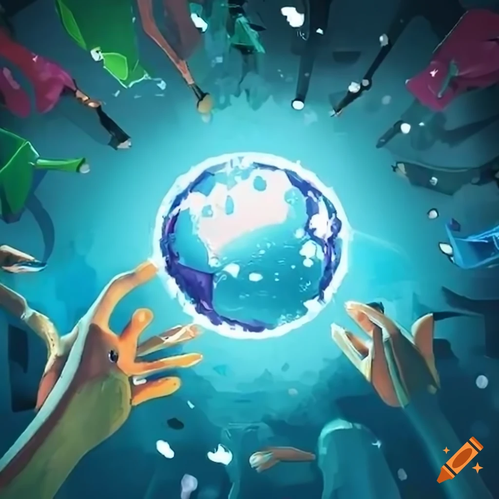 Splash screen image for a mobile game focused on un sdgs on Craiyon