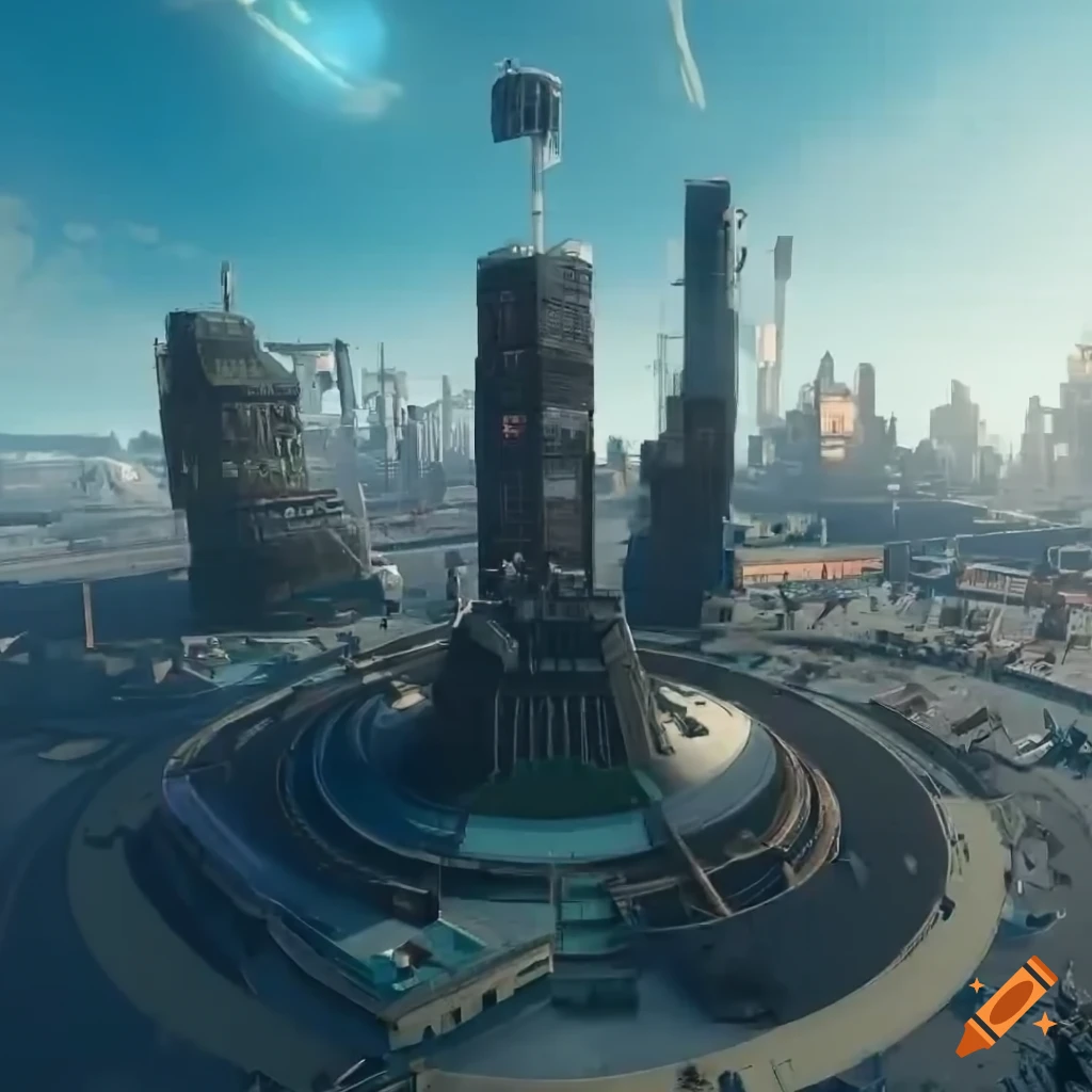 High detailed decopunk marketplace in a retrofuturistic city on Craiyon