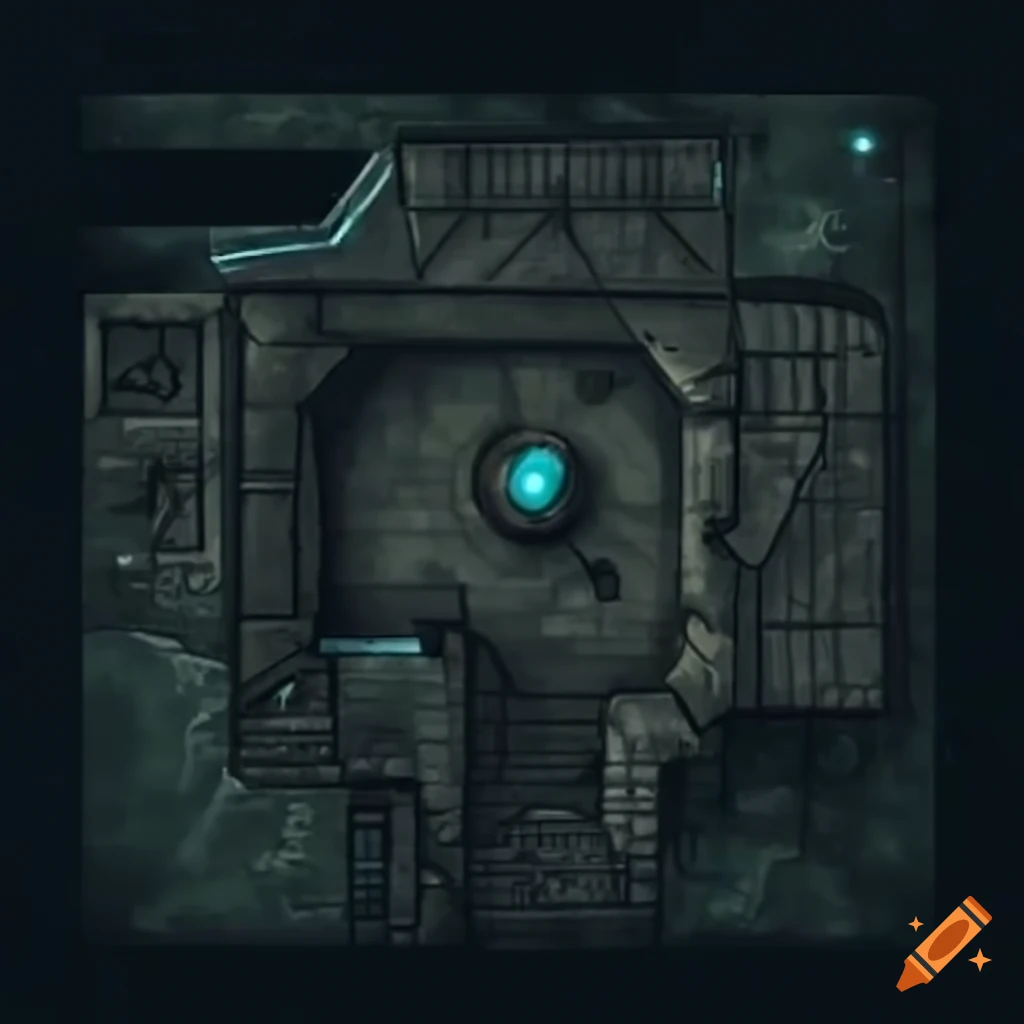 Intricate battle map for dungeons and dragons on Craiyon