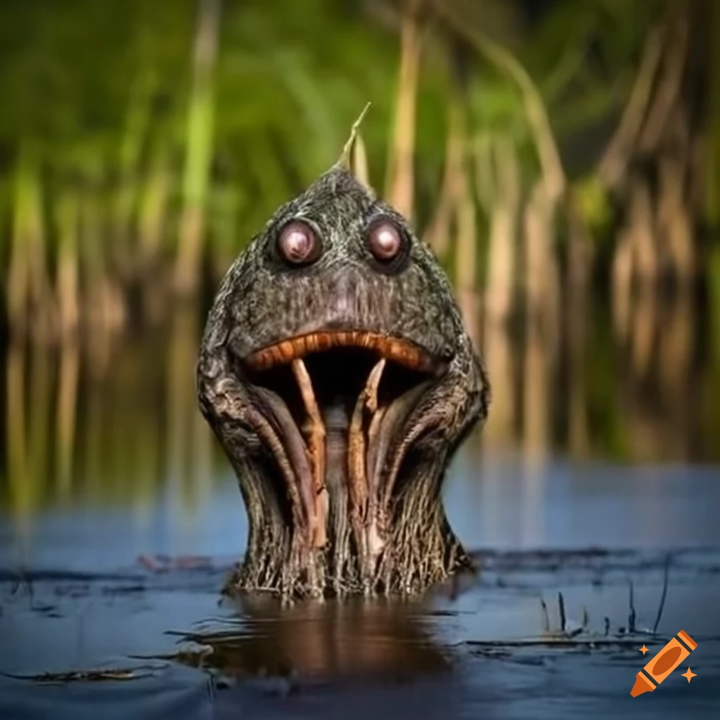 Photo of a swamp creature being evicted on Craiyon