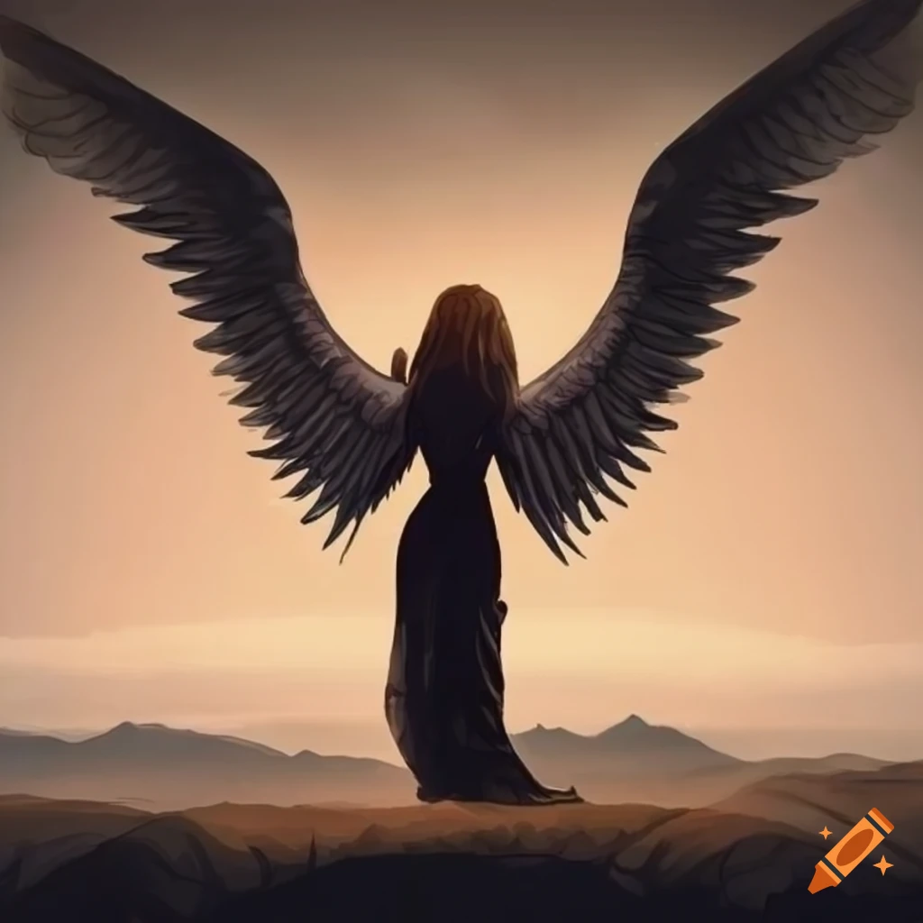 Image of a fallen angel and an angel holding hands on Craiyon