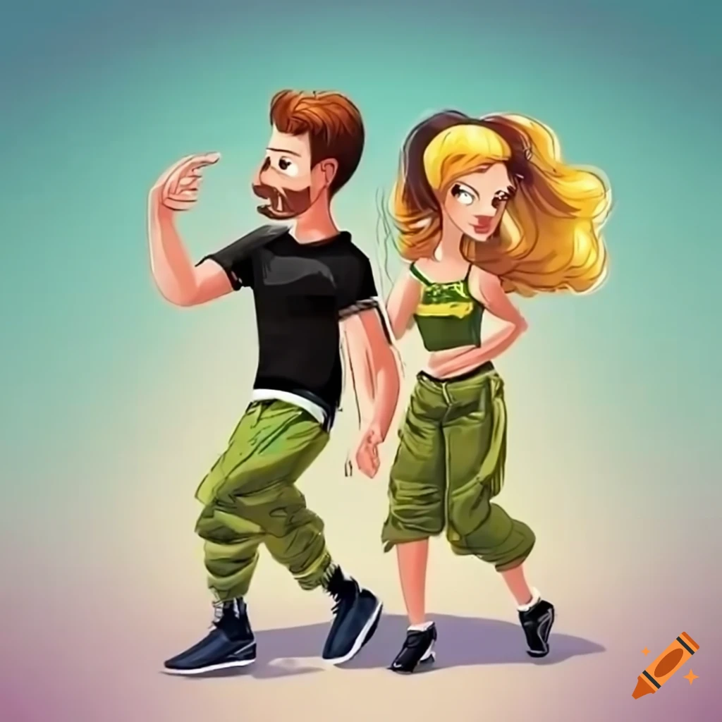 Disney cartoon couple walking together