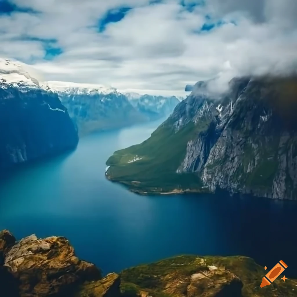 Woman with brown hair enjoying the view on a cliff
