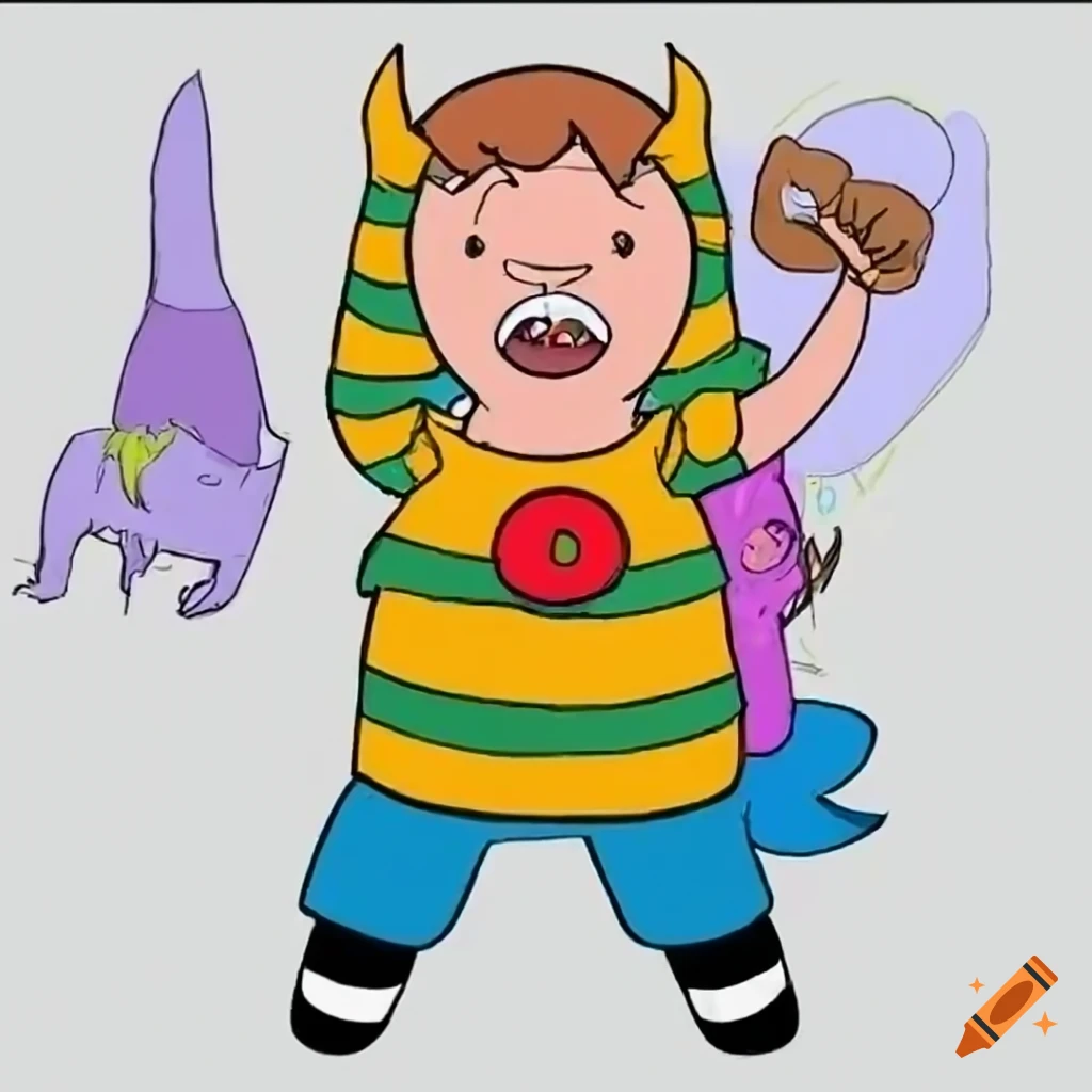Characters from various animated shows on Craiyon