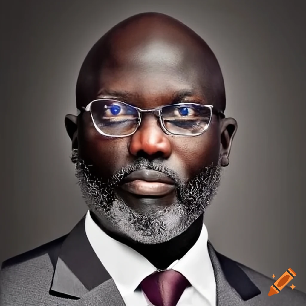 Portrait of george weah, liberian politician on Craiyon